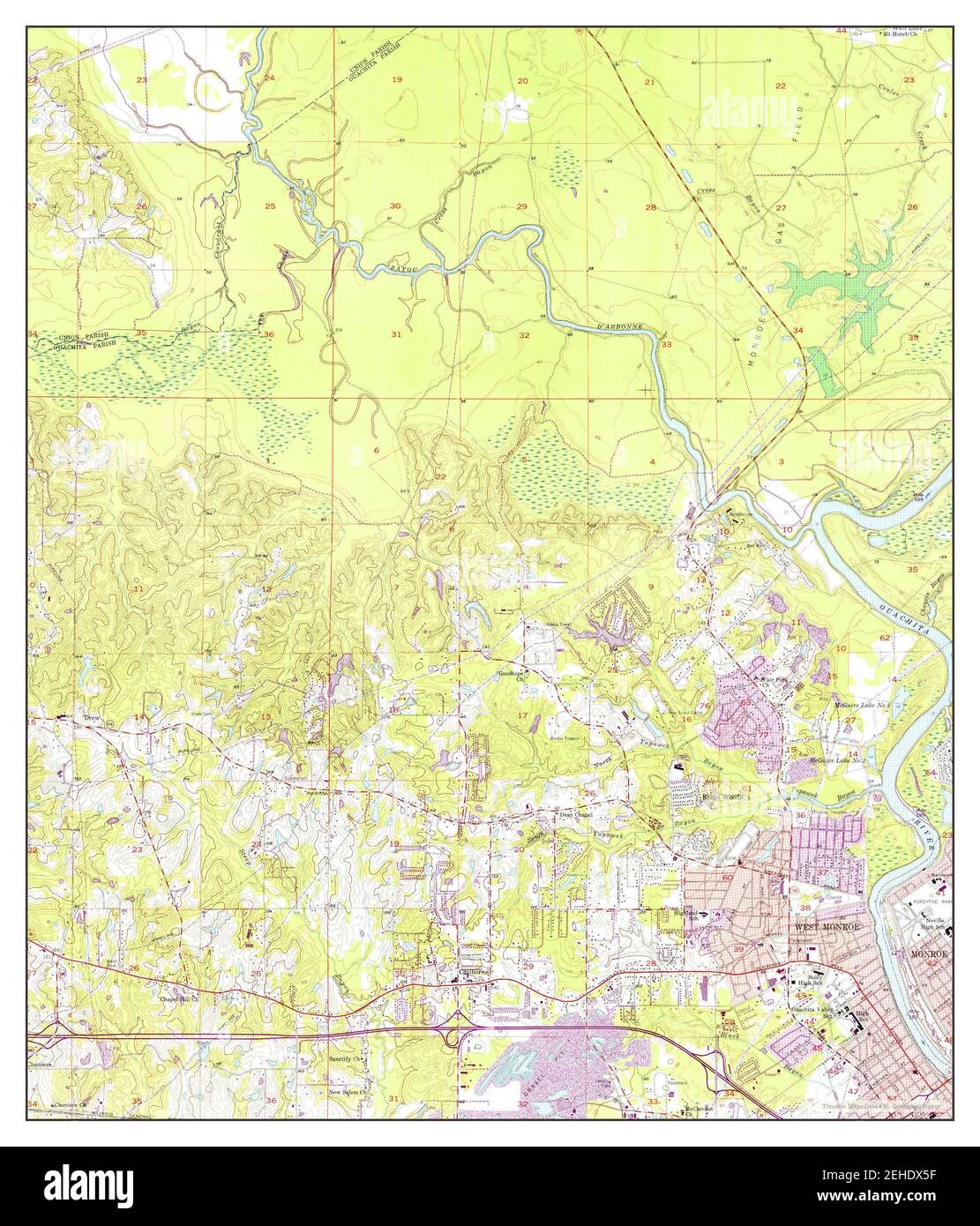 West monroe louisiana map hi-res stock photography and images - Alamy