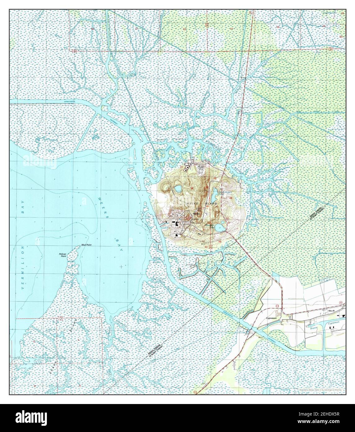 Weeks, Louisiana, map 1994, 1:24000, United States of America by ...