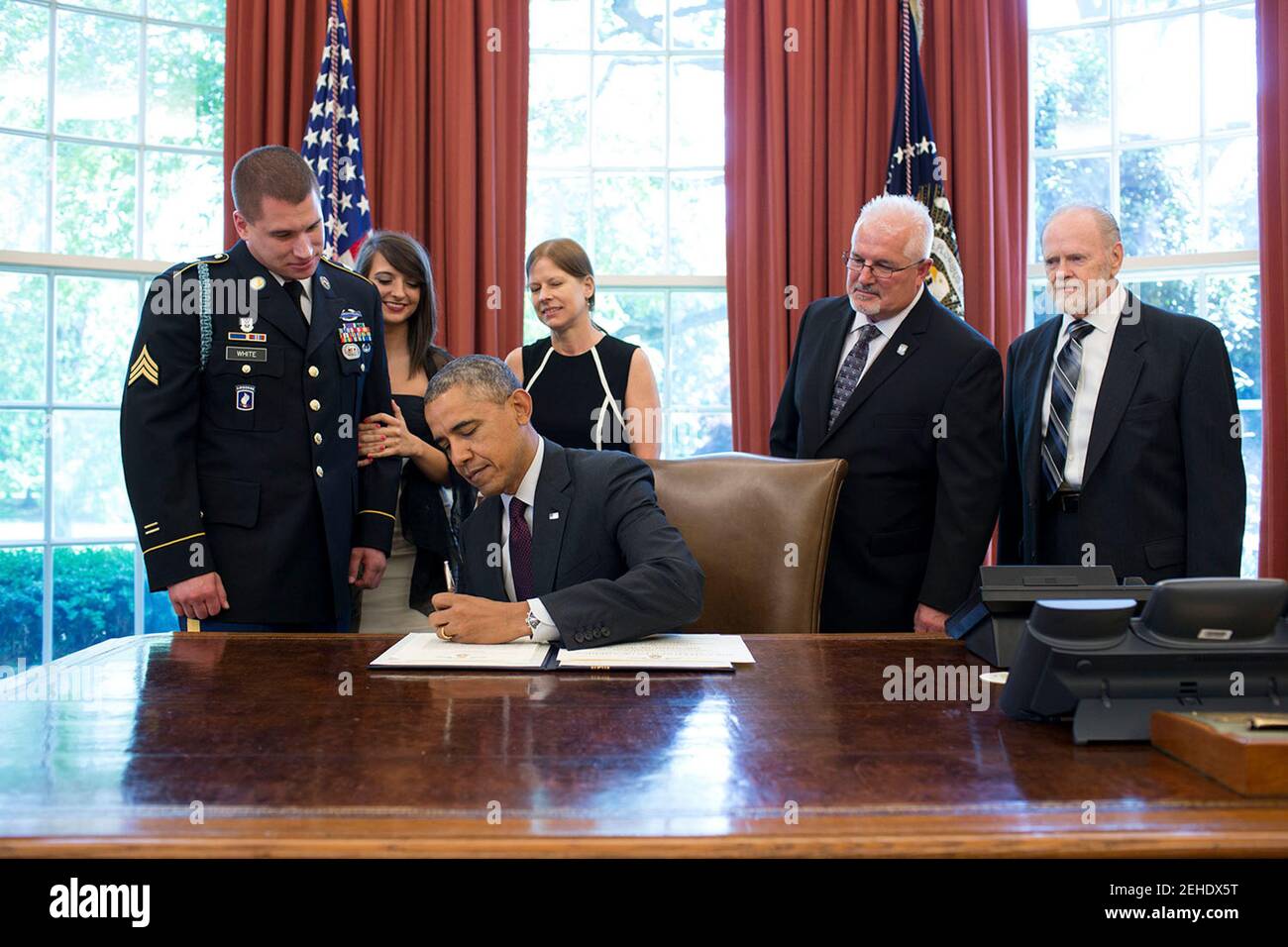 President Barack Obama signs the Medal of Honor award citation for ...