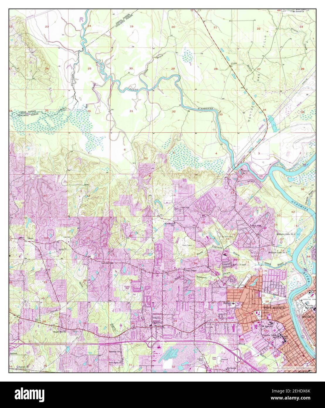 West monroe louisiana map hi-res stock photography and images - Alamy