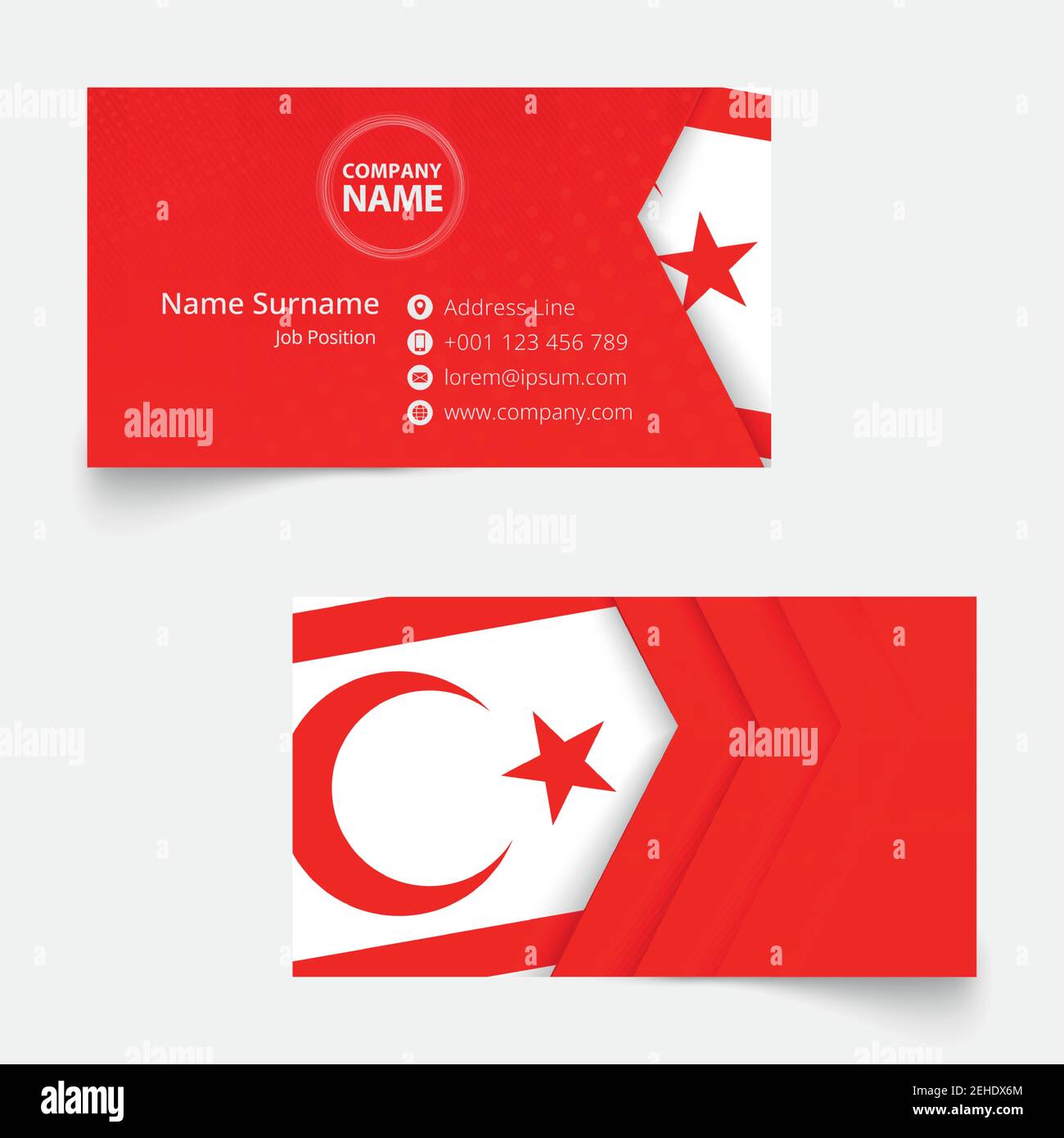 Northern Cyprus Flag Business Card, standard size (90x50 mm) business ...