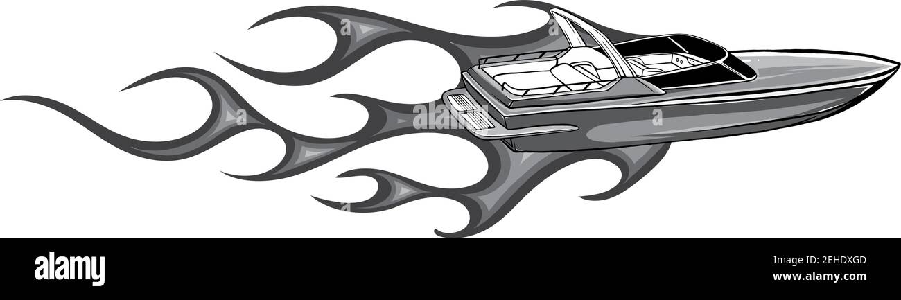 boat race Icon with flames Vector Stock Vector Image & Art - Alamy