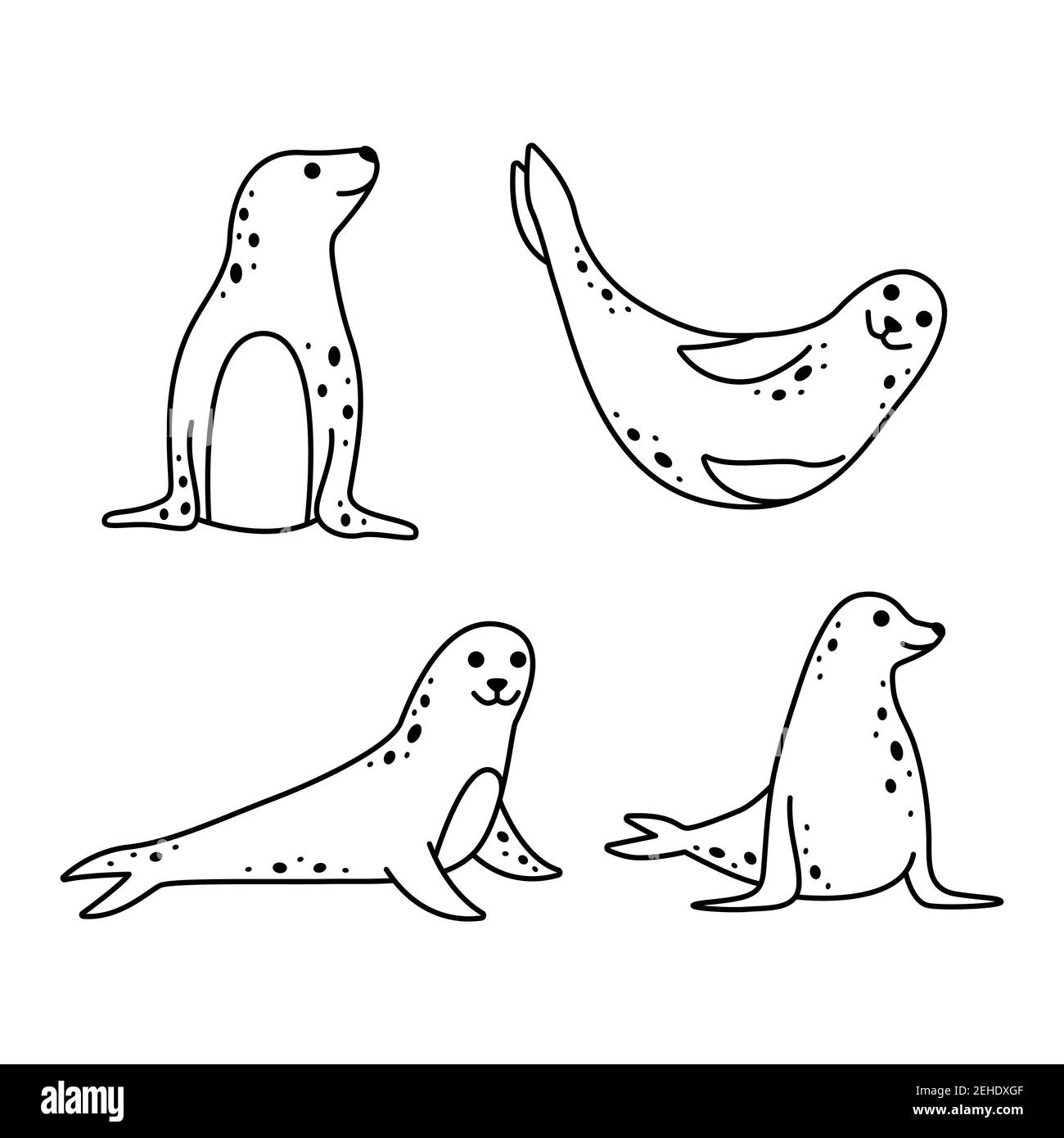 Cute fur seals Black and White Stock Photos & Images - Alamy