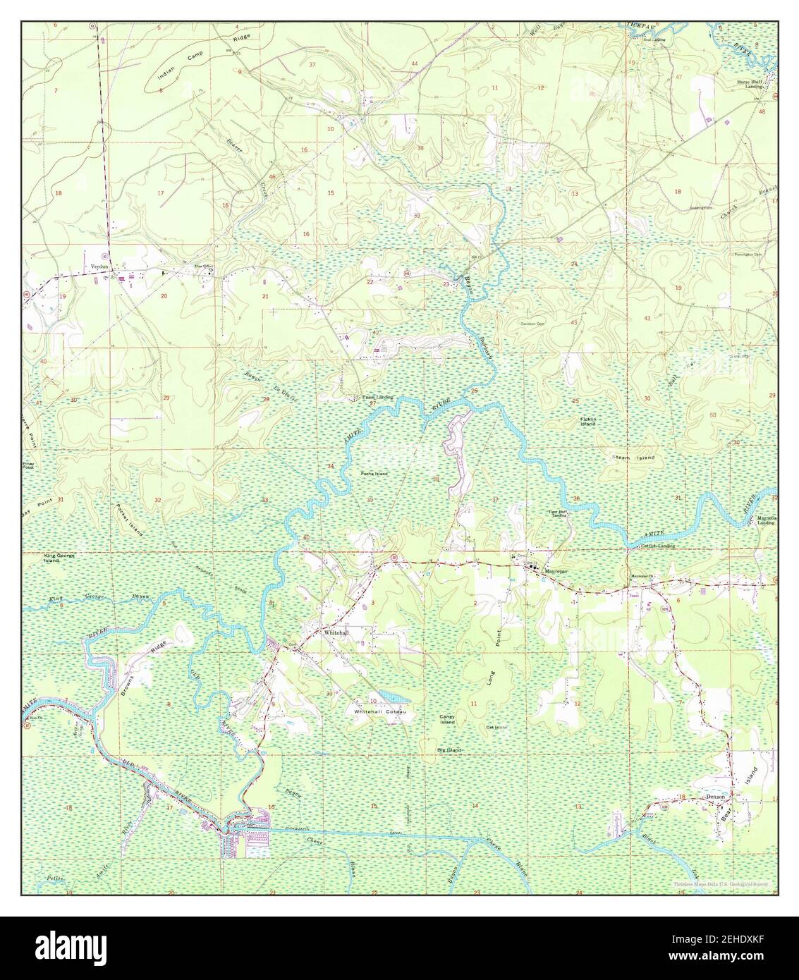 Whitehall, Louisiana, map 1963, 1:24000, United States of America by ...