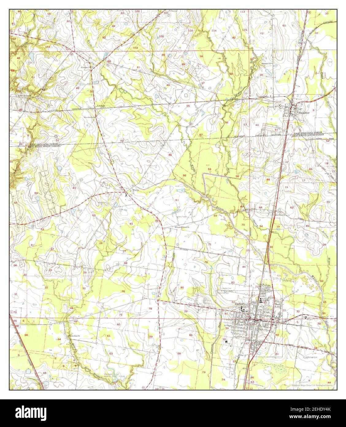 Zachary, Louisiana, map 1963, 1:24000, United States of America by ...