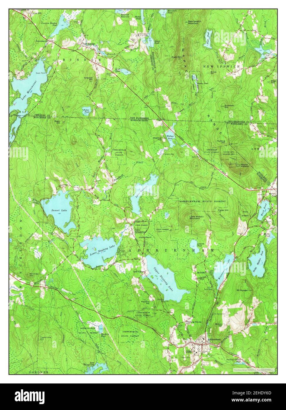 Ashburnham, Massachusetts, map 1965, 1:24000, United States of America ...