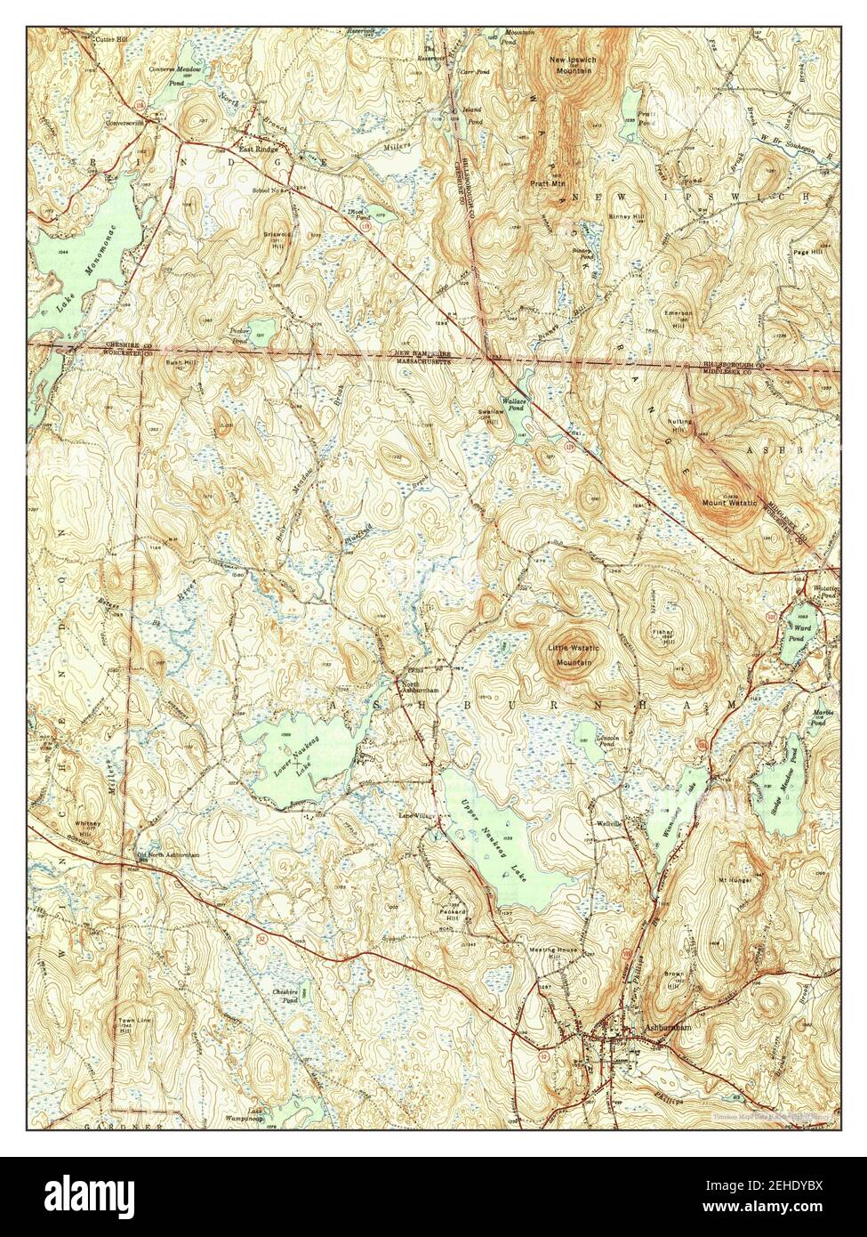 Ashburnham, Massachusetts, map 1946, 1:31680, United States of America ...
