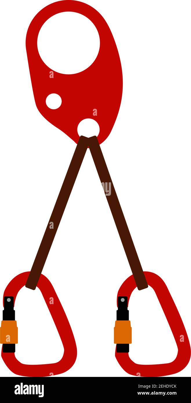 Alpinist Self Rescue System Icon. Flat Color Design. Vector ...