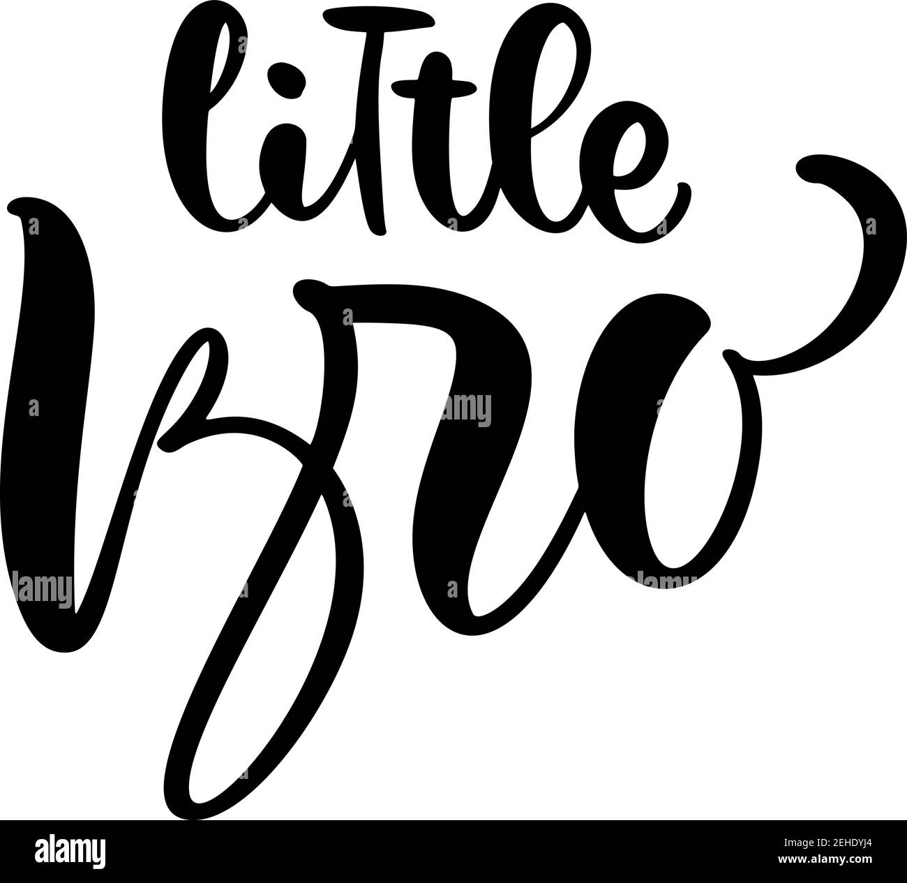 Little bro vector handwritten calligraphy baby lettering text. Children ...
