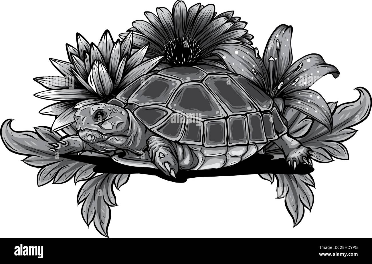 turtle flower logo designs vector Stock Vector Image & Art - Alamy