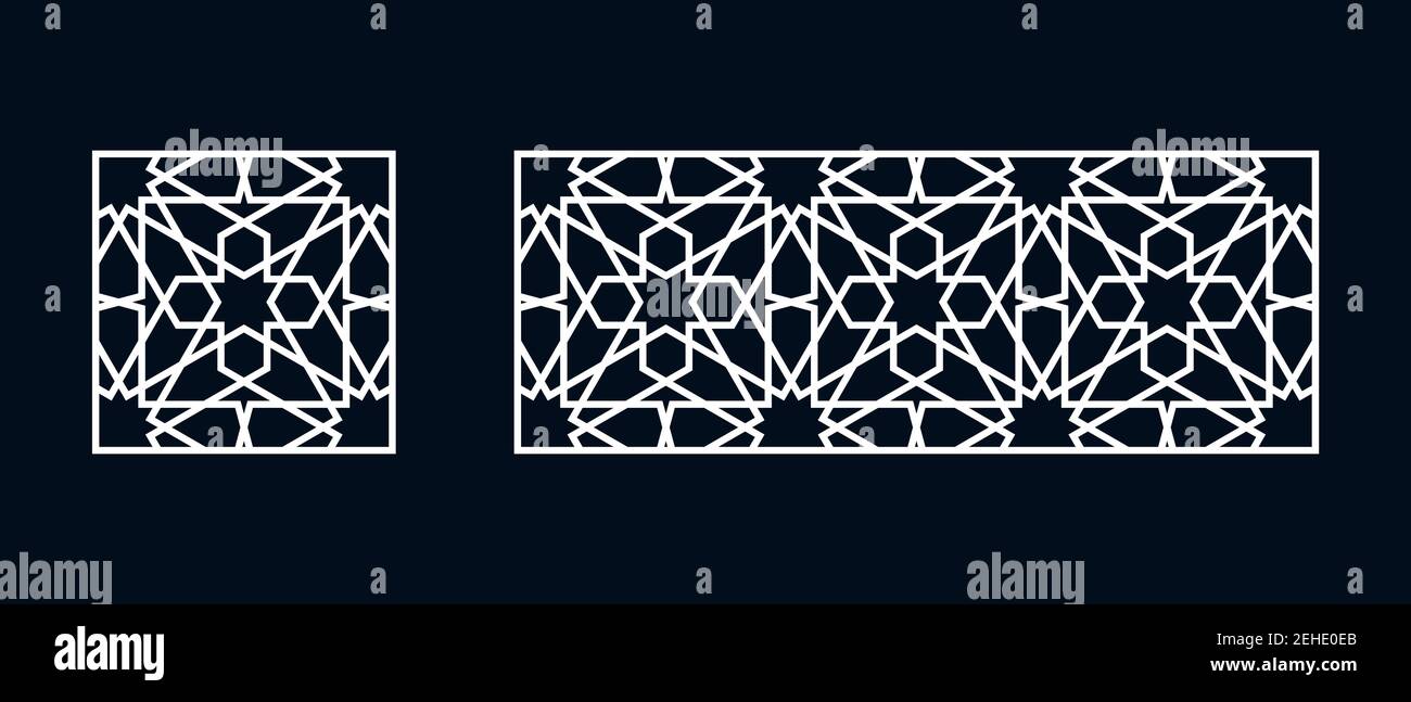 Set of templates Islamic pattern for laser cutting or paper cut. Vector ...