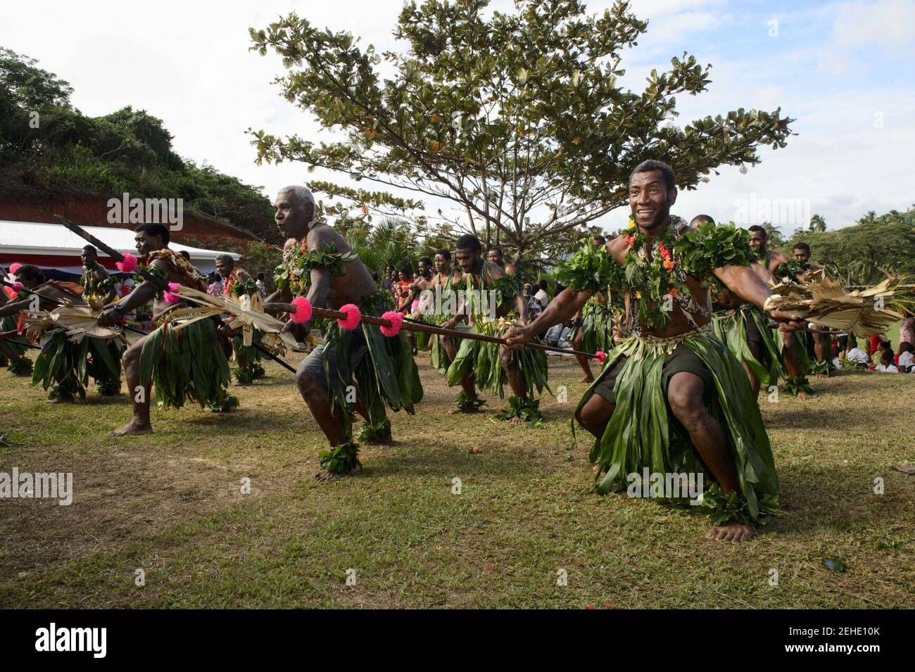 Pacific Partnership 2015 leaders attend a cermemony at the Viani ...