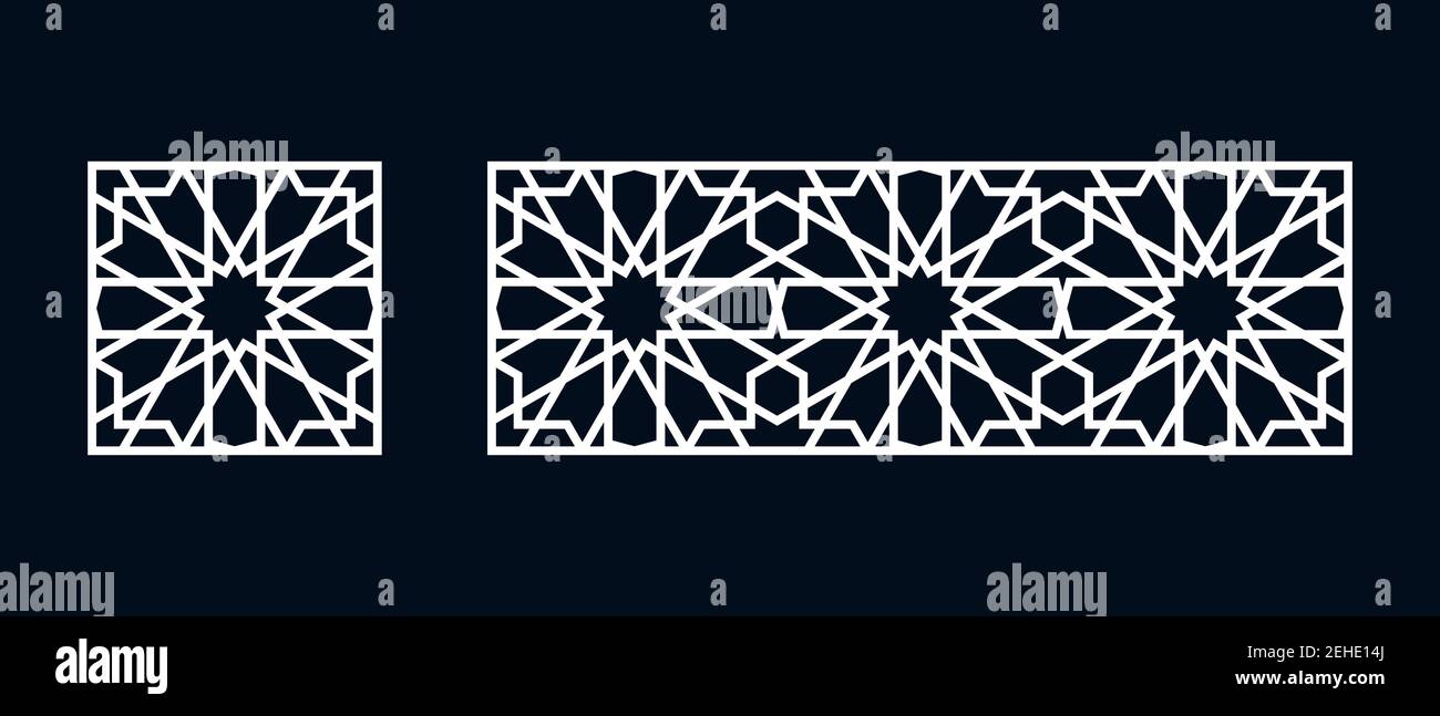 Set of templates Islamic pattern for laser cutting or paper cut. Vector ...