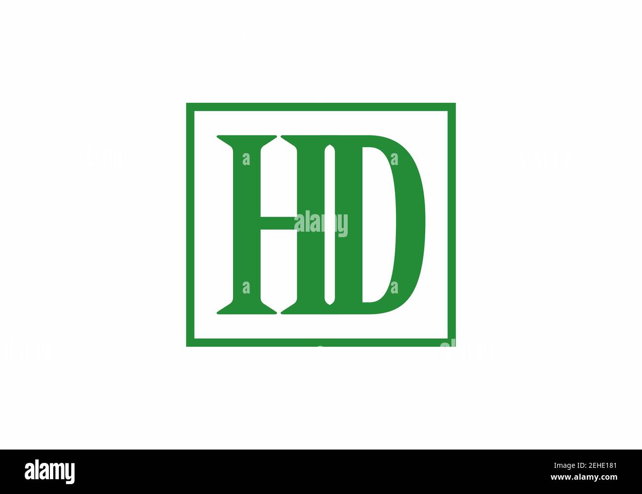 Green HD initial letter in square design Stock Vector Image & Art - Alamy
