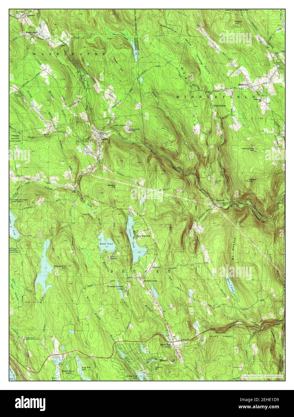 Becket, Massachusetts, map 1973, 1:25000, United States of America by ...