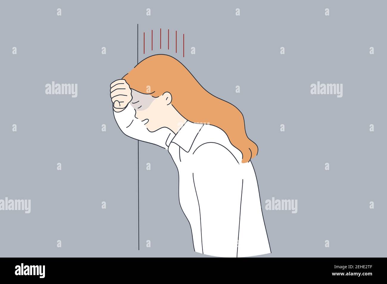 Grief, Depression, negative emotions concept Stock Vector Image & Art ...