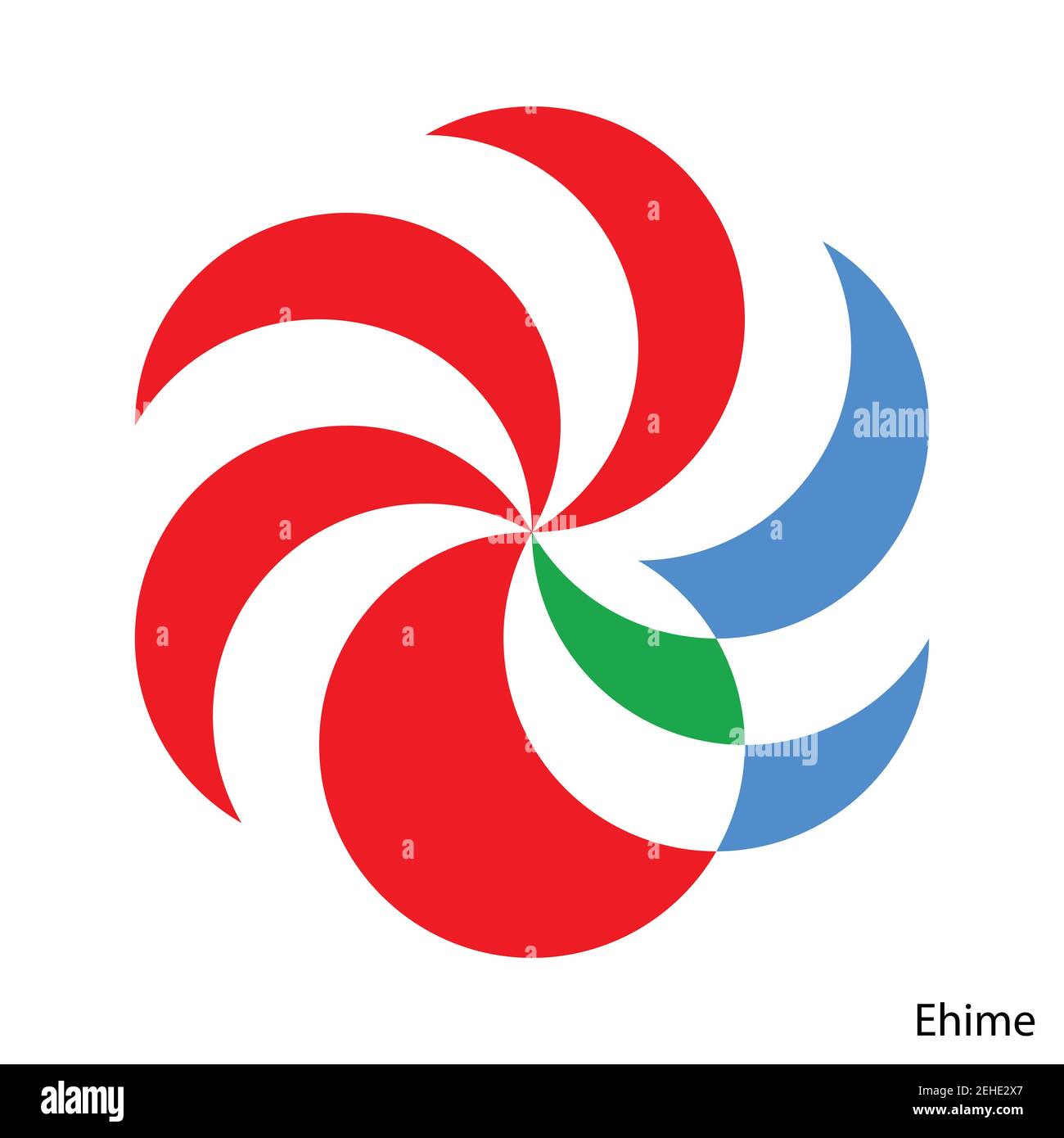 Coat of Arms of Ehime is a Japan prefecture. Vector heraldic emblem ...