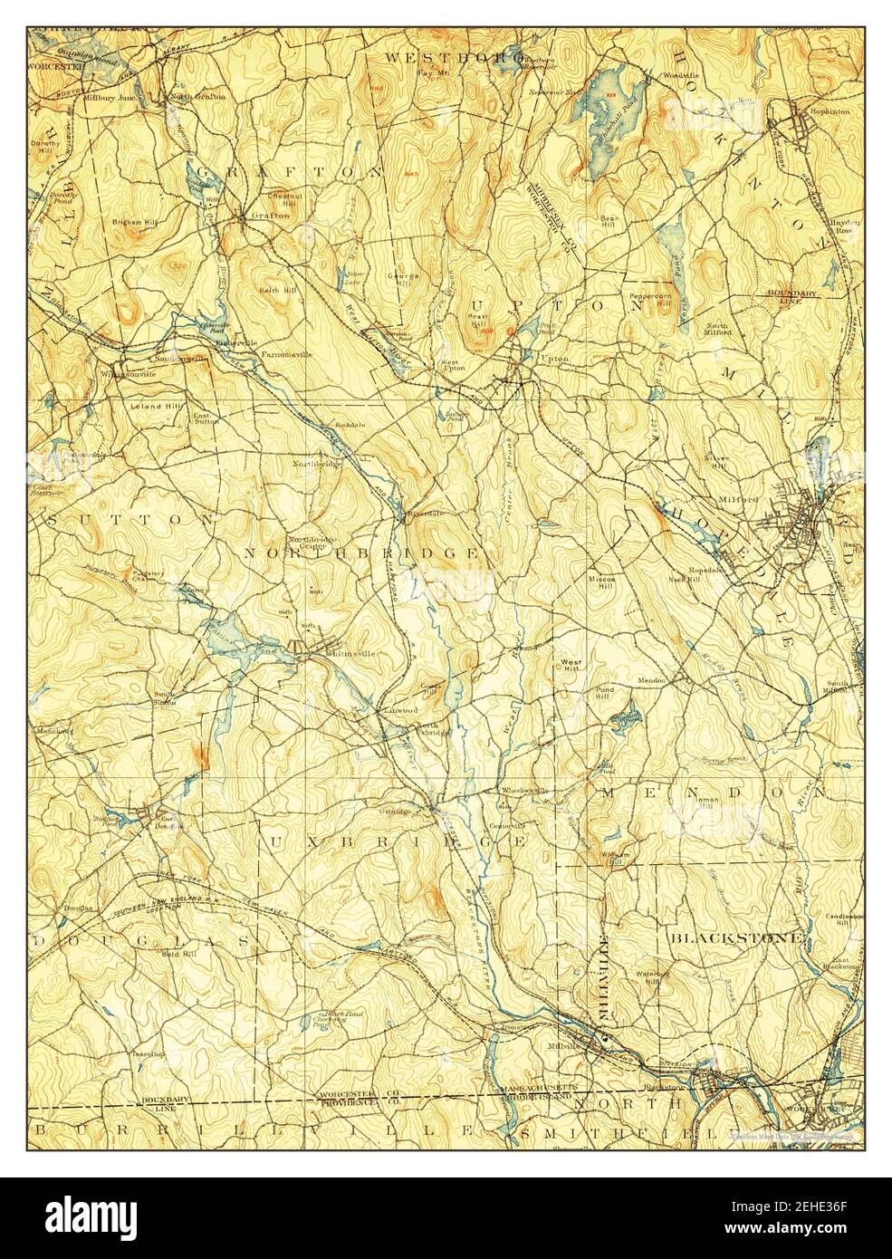 Blackstone, Massachusetts, map 1886, 1:62500, United States of America ...