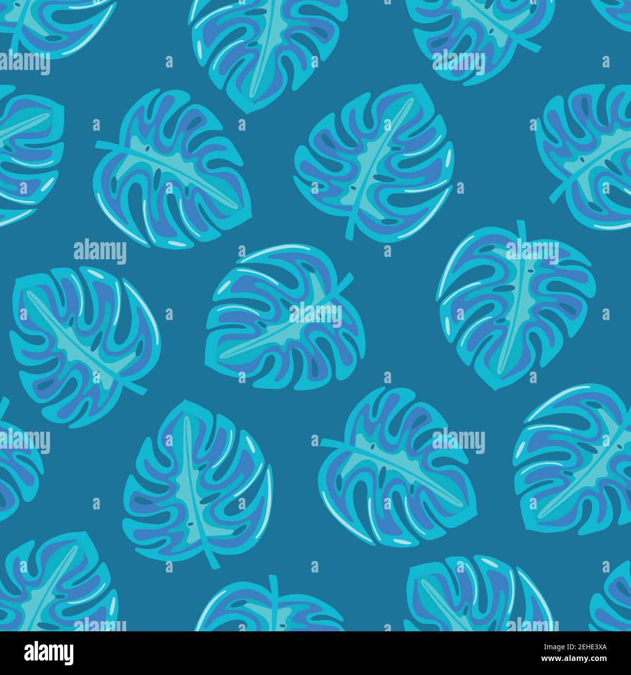 Trendy seamless pattern with Monstera Deliciosa tropical plant. Exotic ...