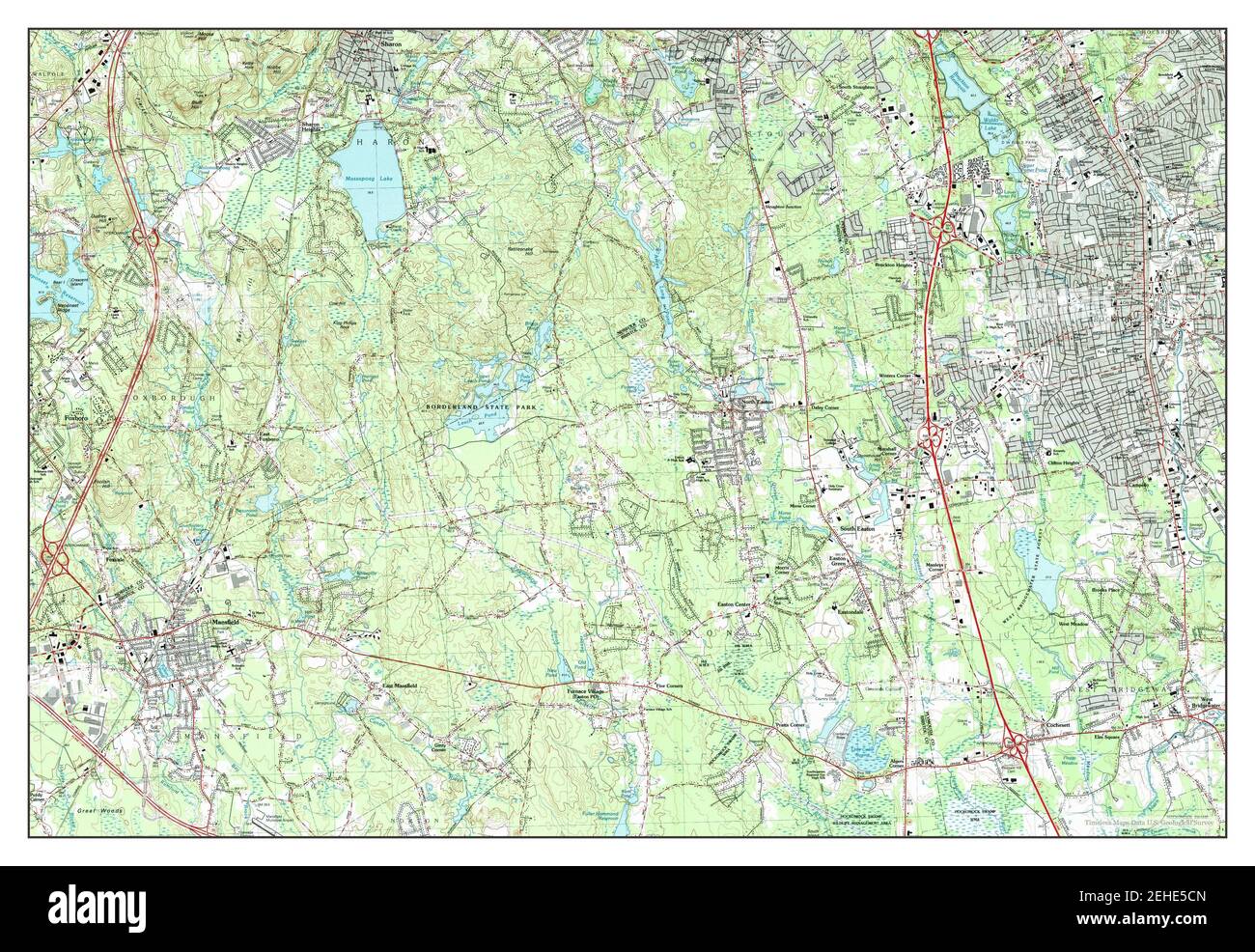 Brockton Massachusetts Map 1987 125000 United States Of America By Timeless Maps Data Us
