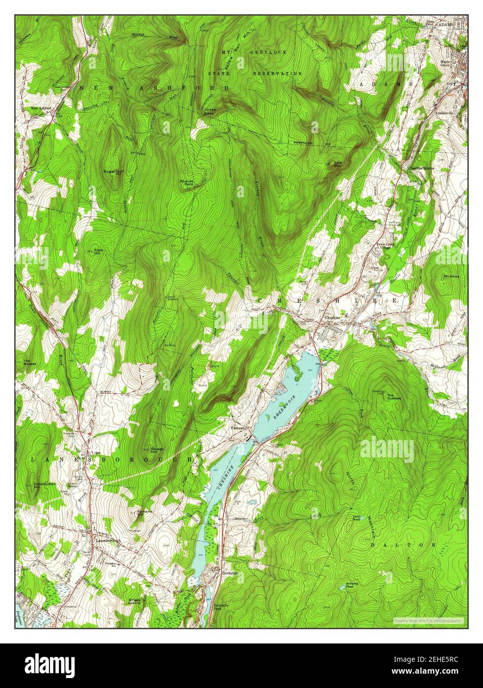 Cheshire Massachusetts Map 1959 124000 United States Of America By Timeless Maps Data Us