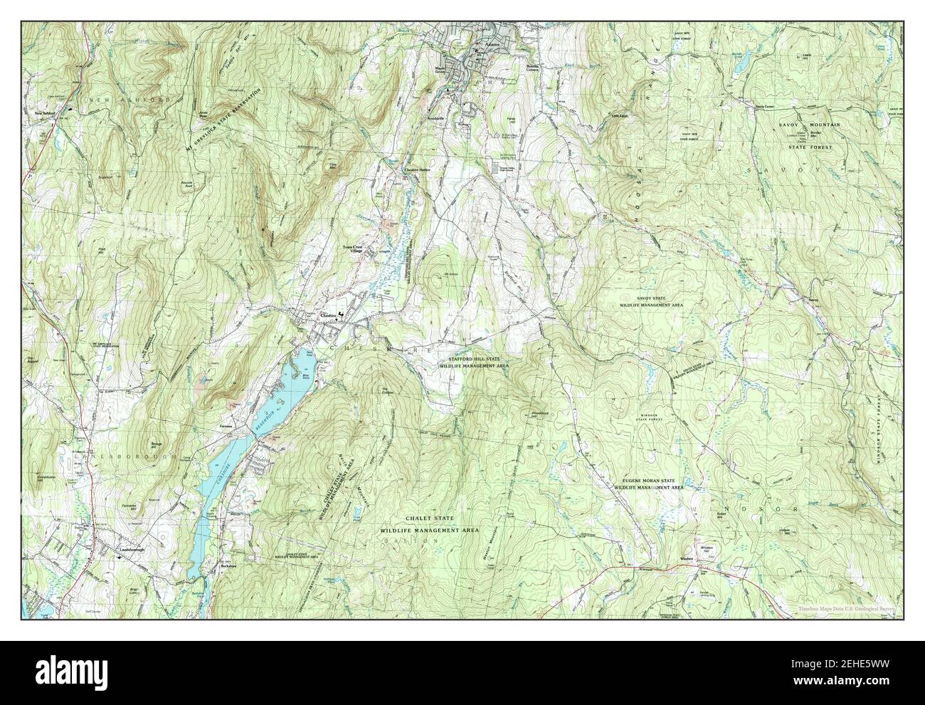 Cheshire Massachusetts Map 1998 125000 United States Of America By Timeless Maps Data Us
