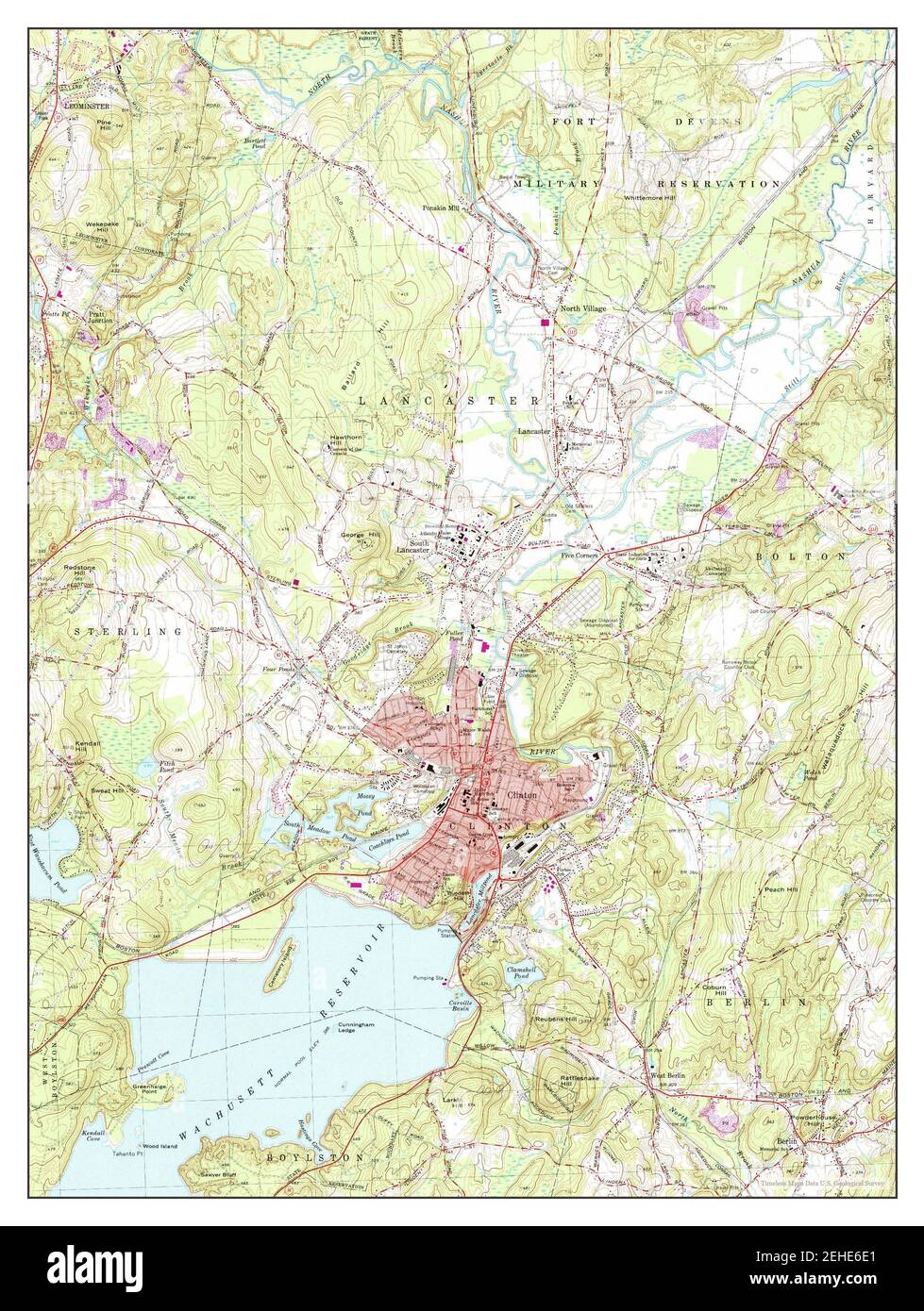 Clinton, Massachusetts, map 1965, 1:25000, United States of America by ...