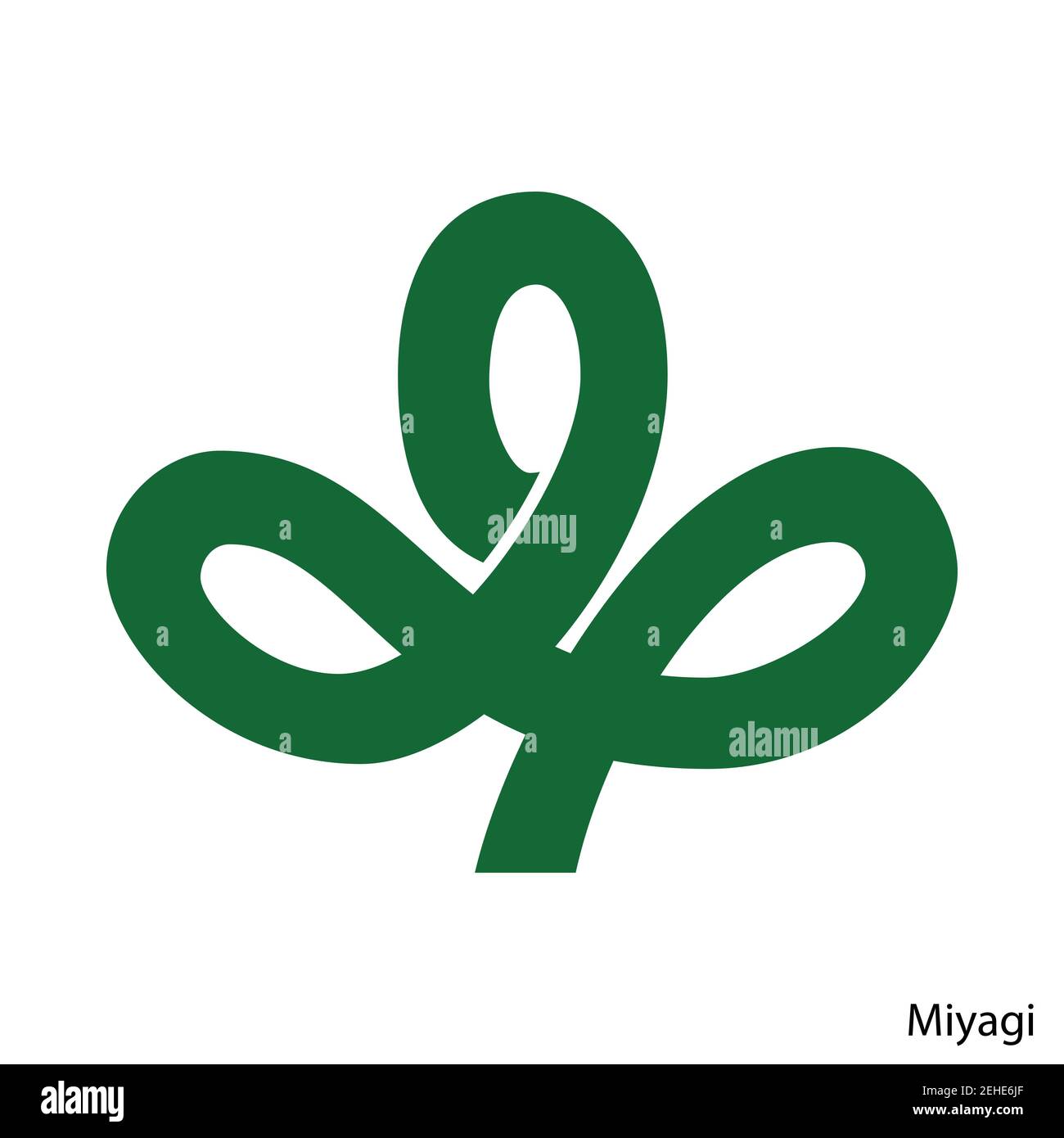 Coat of Arms of Miyagi is a Japan prefecture. Vector heraldic emblem ...