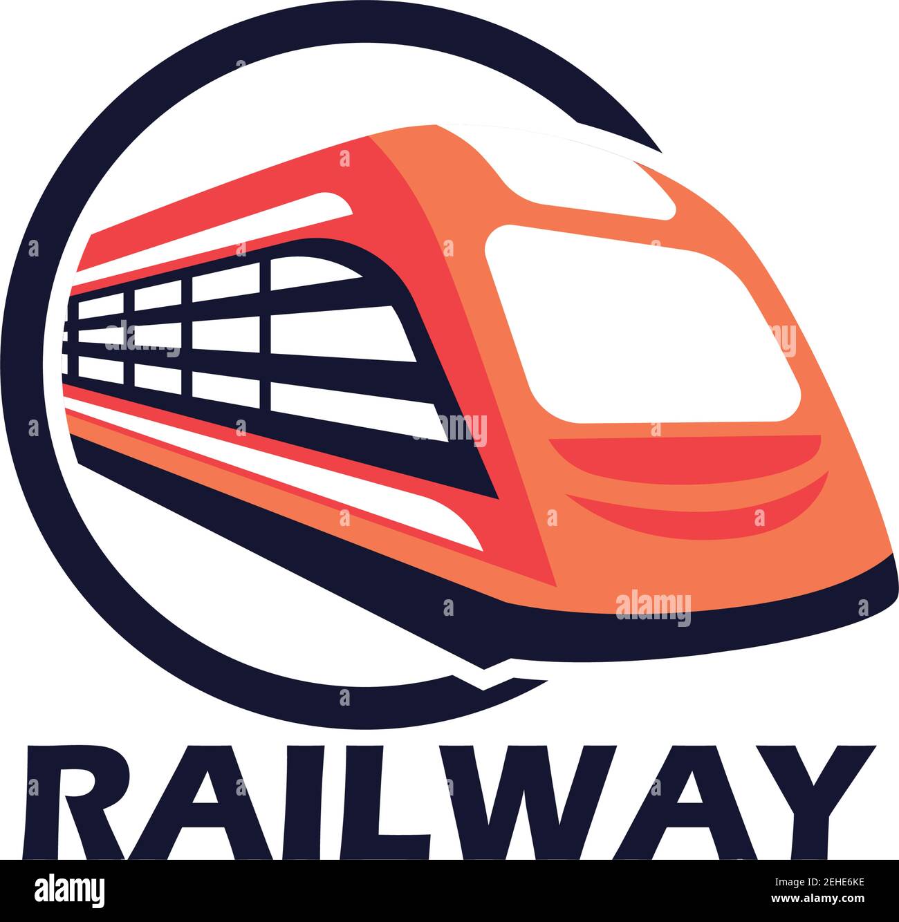 train railway logo isolated on white background. vector illustration ...