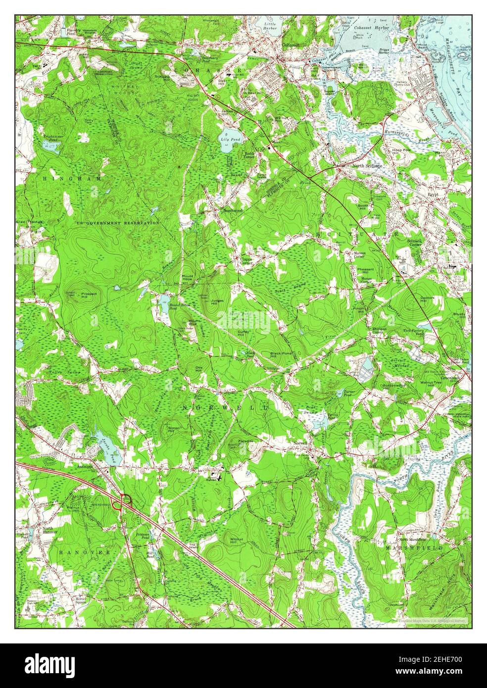 Map of cohasset hi-res stock photography and images - Alamy