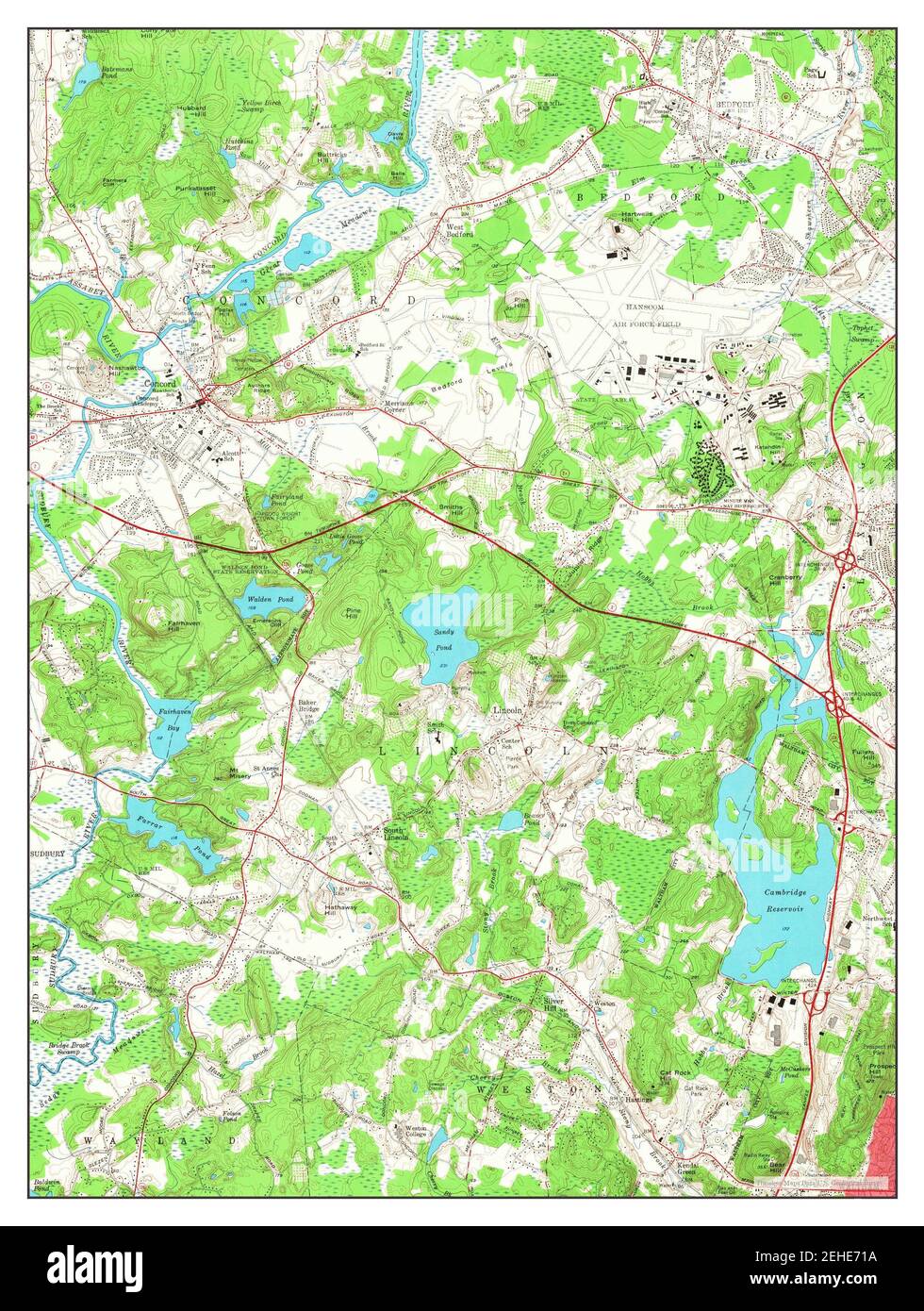 Concord massachusetts map hi-res stock photography and images - Alamy