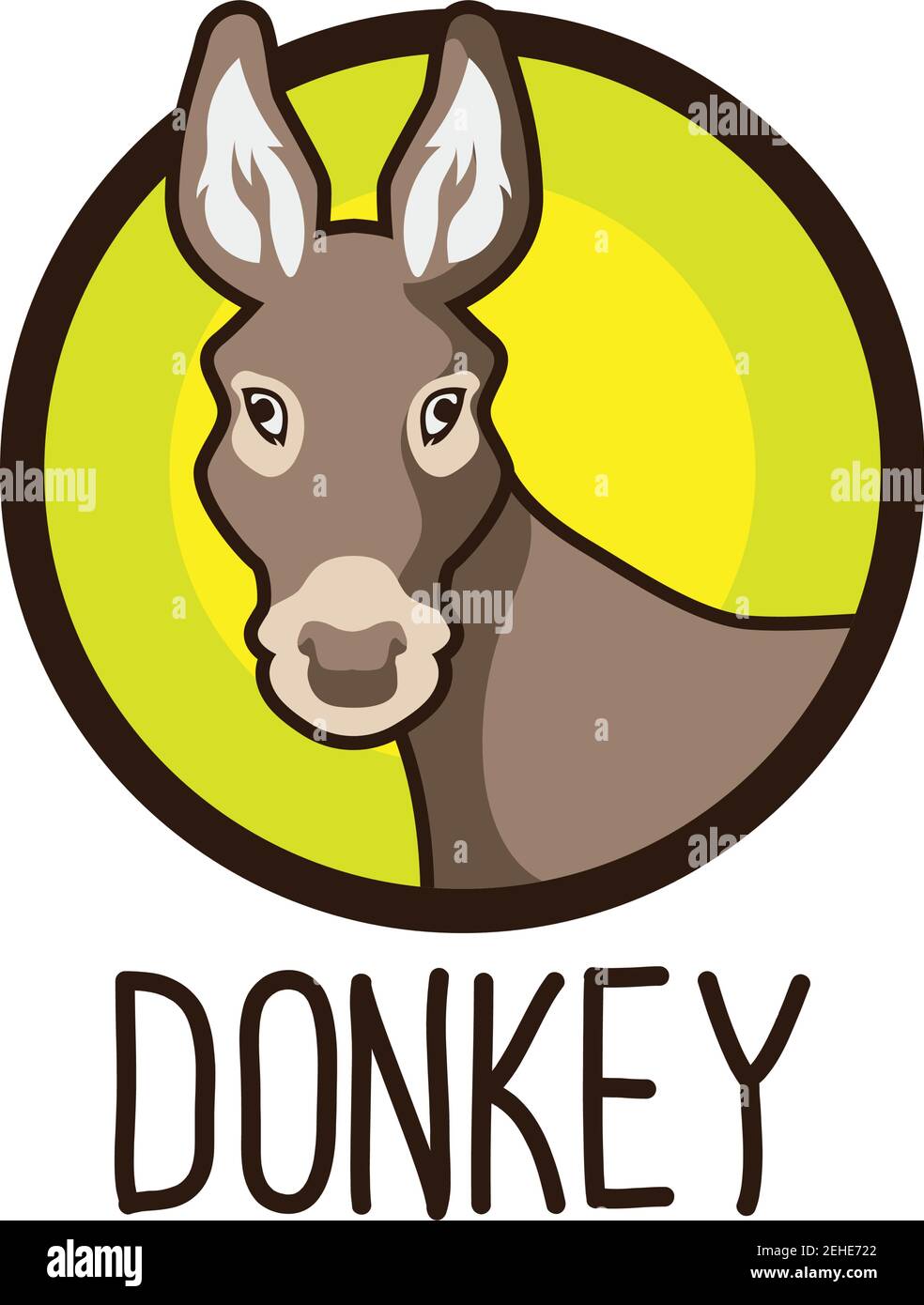 donkey logo isolated on white background. vector illustration Stock ...
