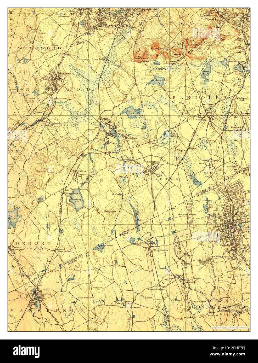 Map of dedham massachusetts Cut Out Stock Images & Pictures - Alamy