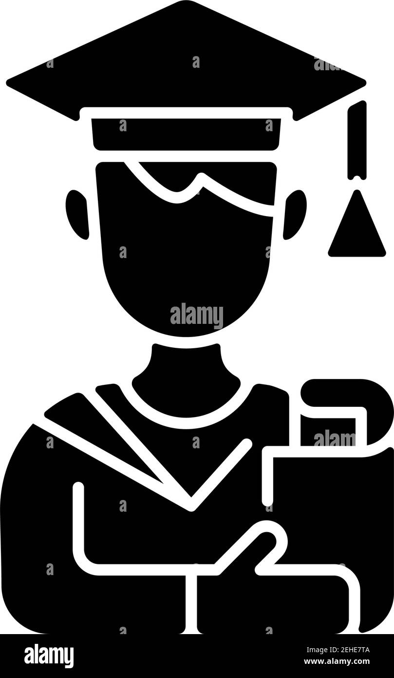 Student graduate avatar diploma icon hi-res stock photography and ...