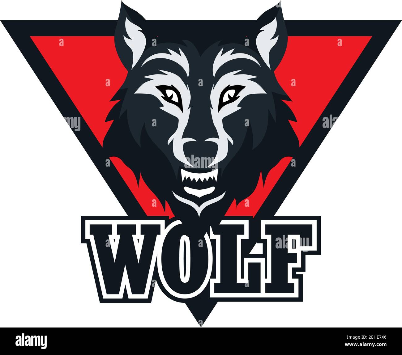 wolf logo isolated on white background. vector illustration Stock ...