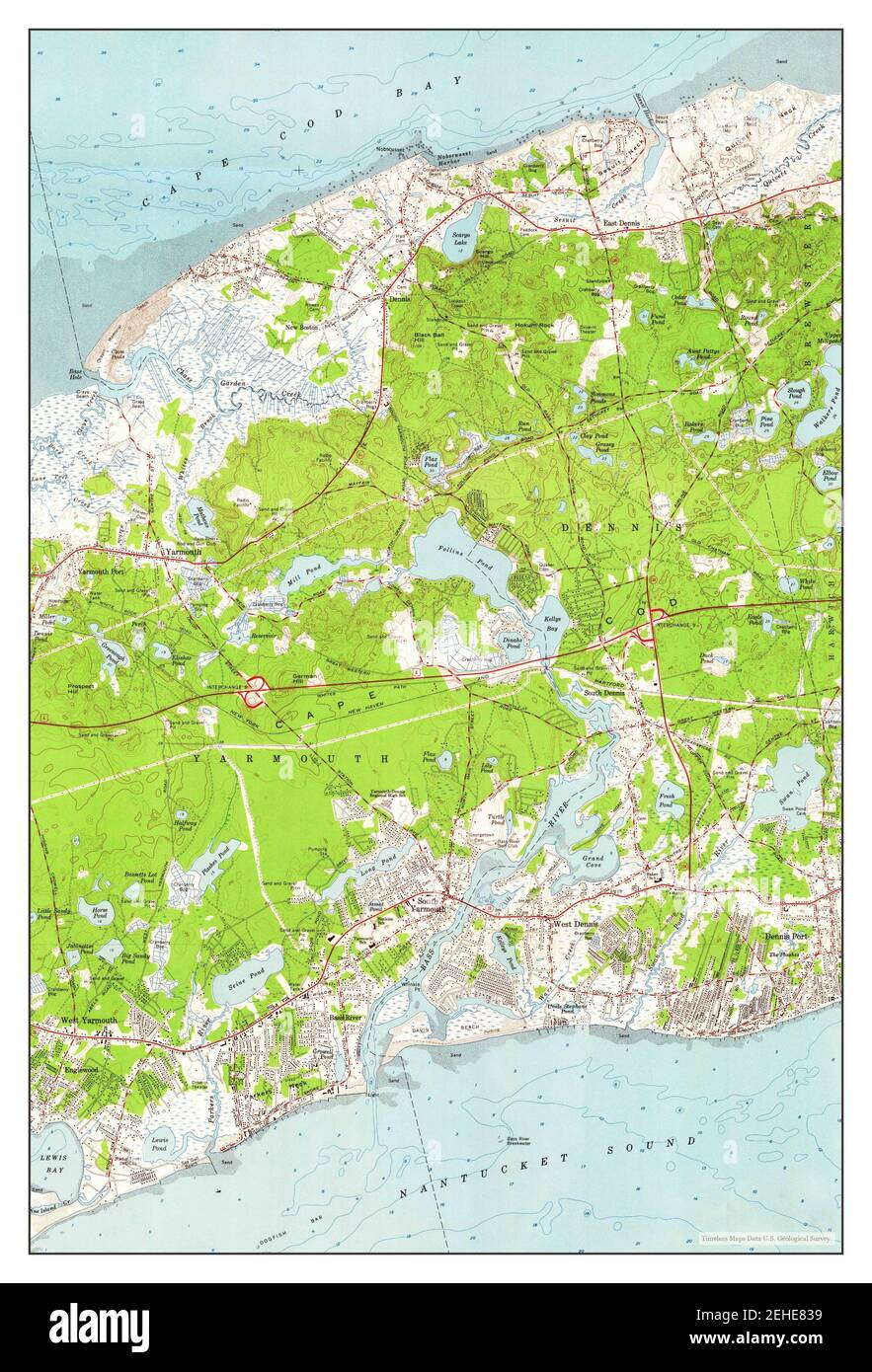 Dennis, Massachusetts, map 1961, 1:24000, United States of America by ...