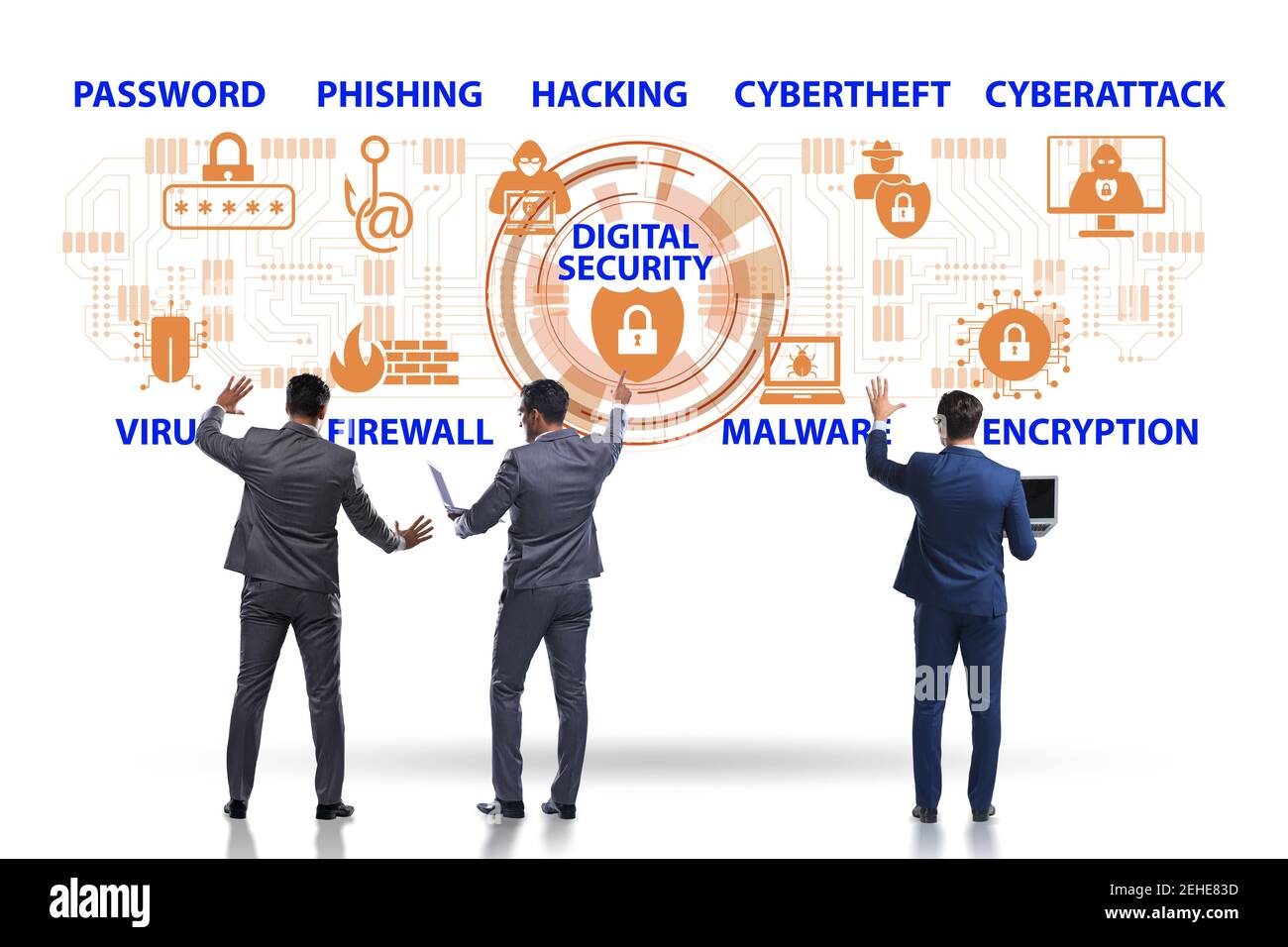 Digital security concept with the key elements Stock Photo - Alamy
