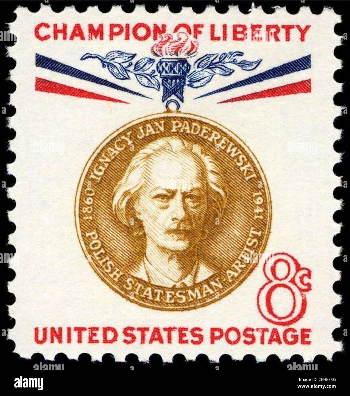 Paderewski 1960 issue Stock Photo - Alamy