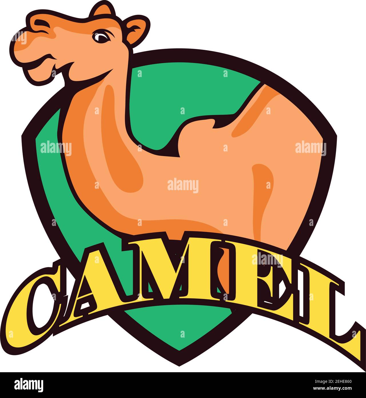 camel logo isolated on white background. vector illustration Stock ...