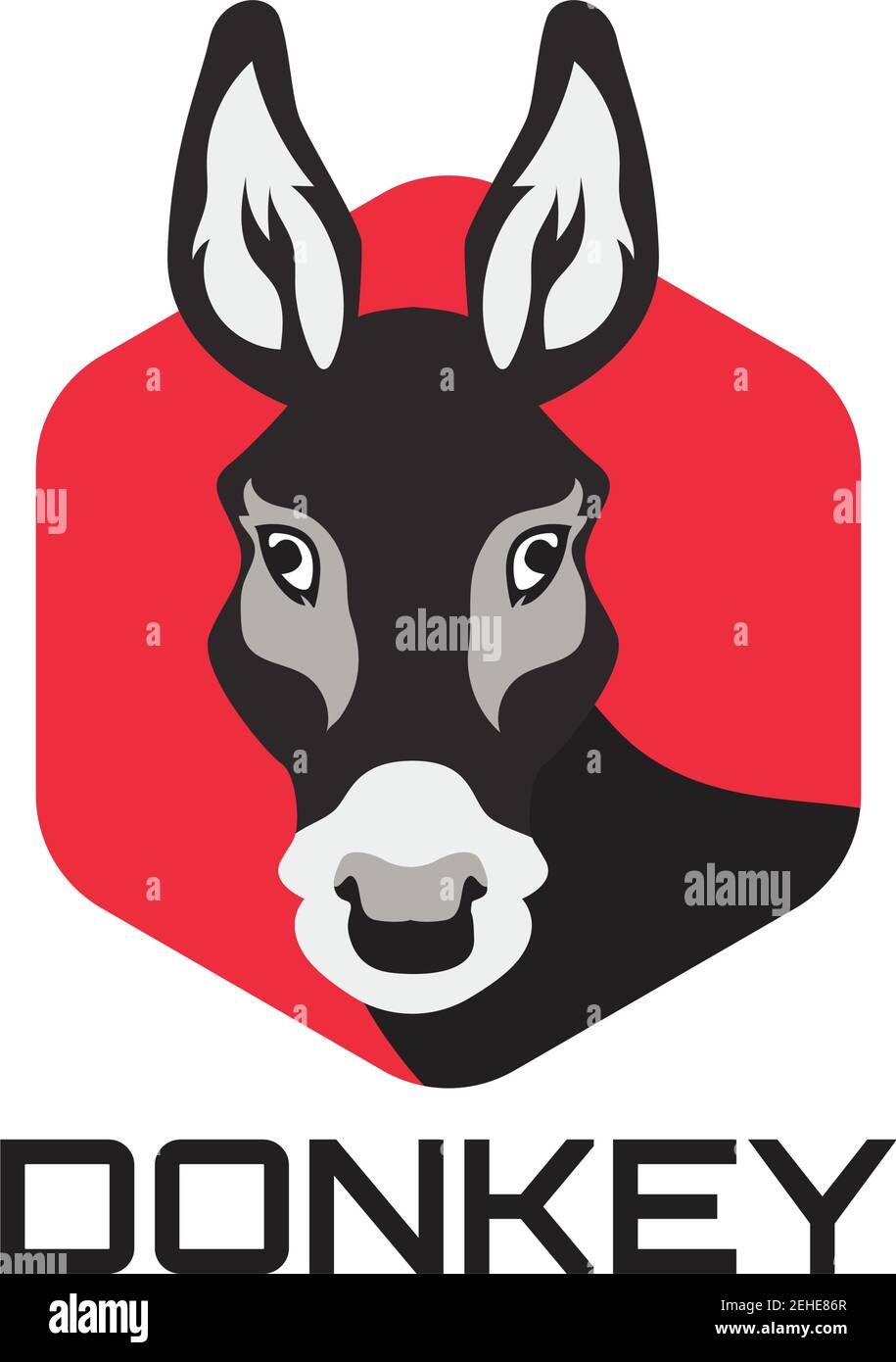 donkey logo isolated on white background. vector illustration Stock ...
