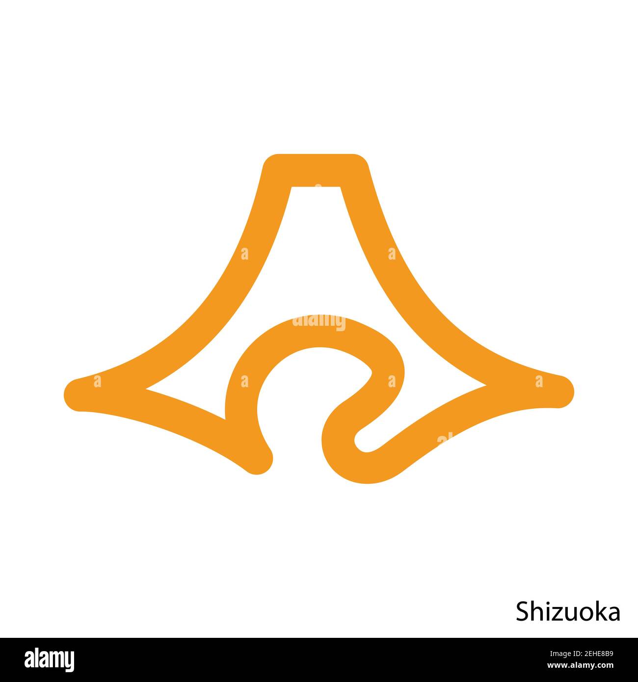 Coat of Arms of Shizuoka is a Japan prefecture. Vector heraldic emblem ...