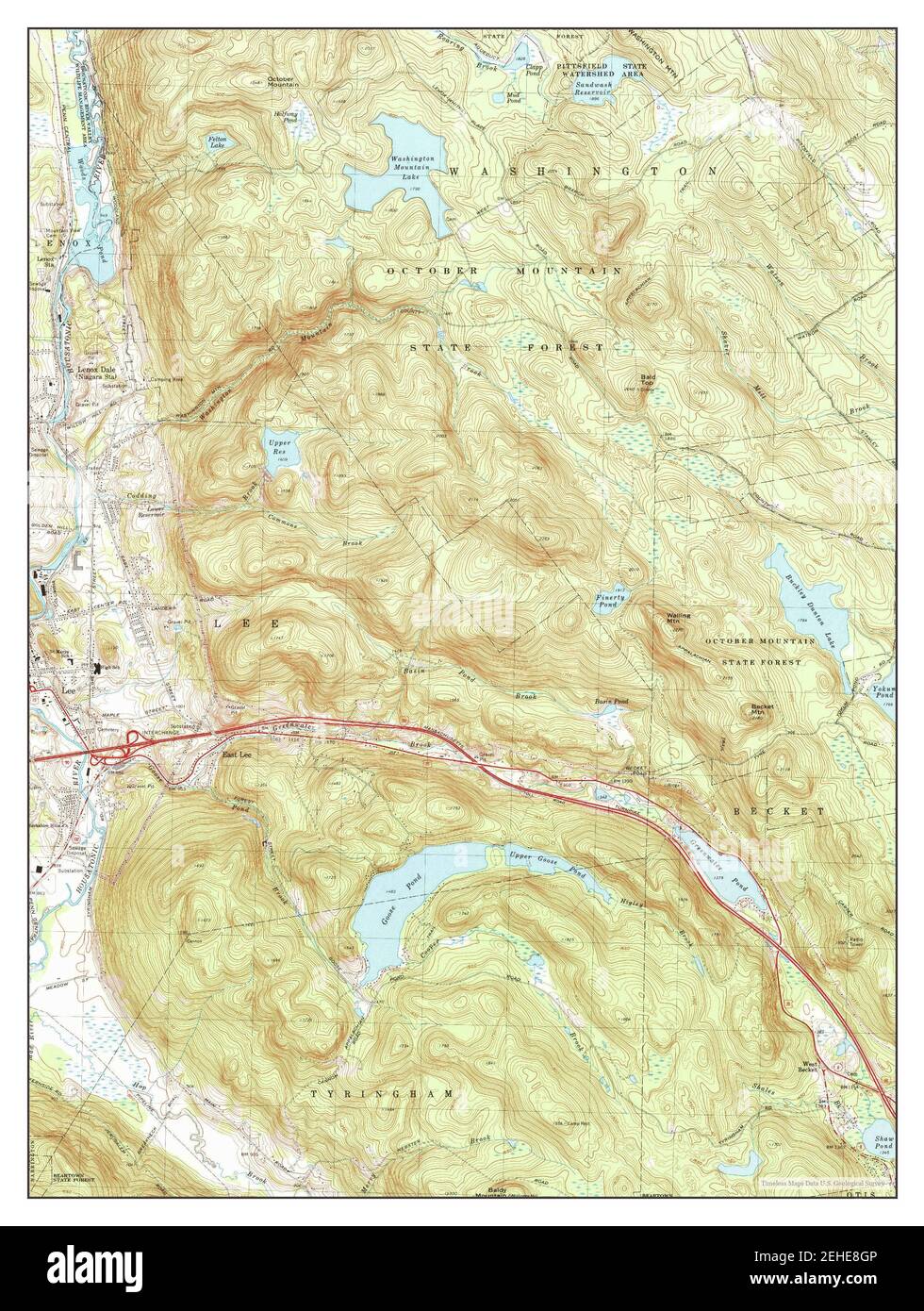 East Lee, Massachusetts, map 1973, 1:25000, United States of America by ...