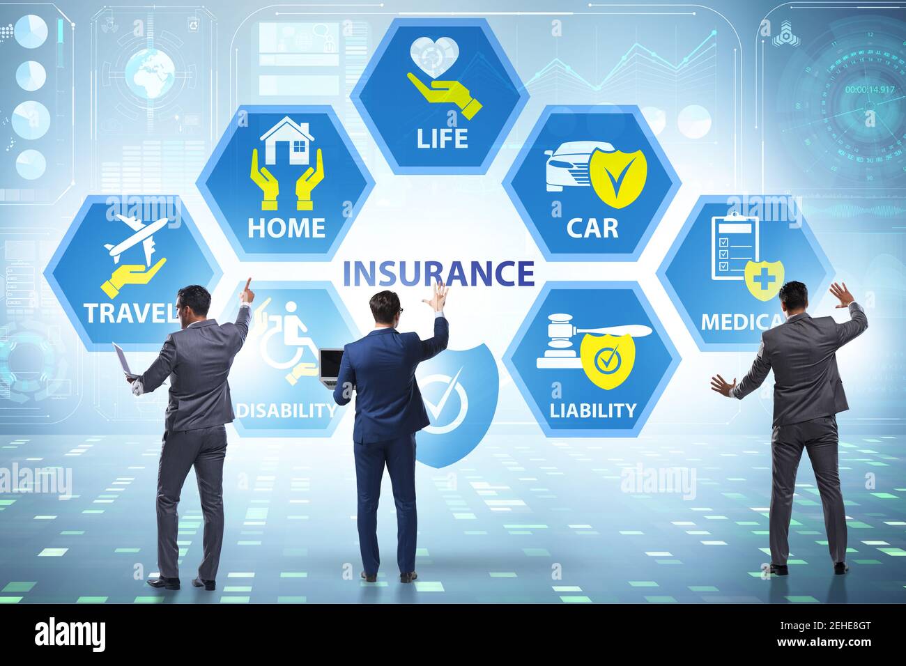 Concept of the various types of insurance Stock Photo - Alamy