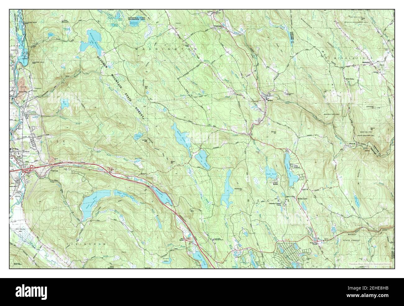 East Lee, Massachusetts, map 1997, 1:25000, United States of America by ...
