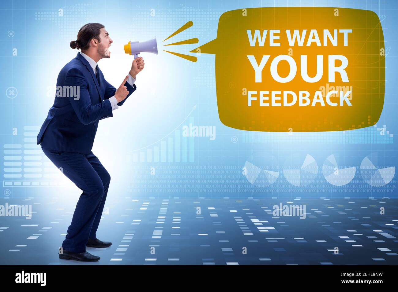 Concept of receiving feedback from the customers Stock Photo - Alamy