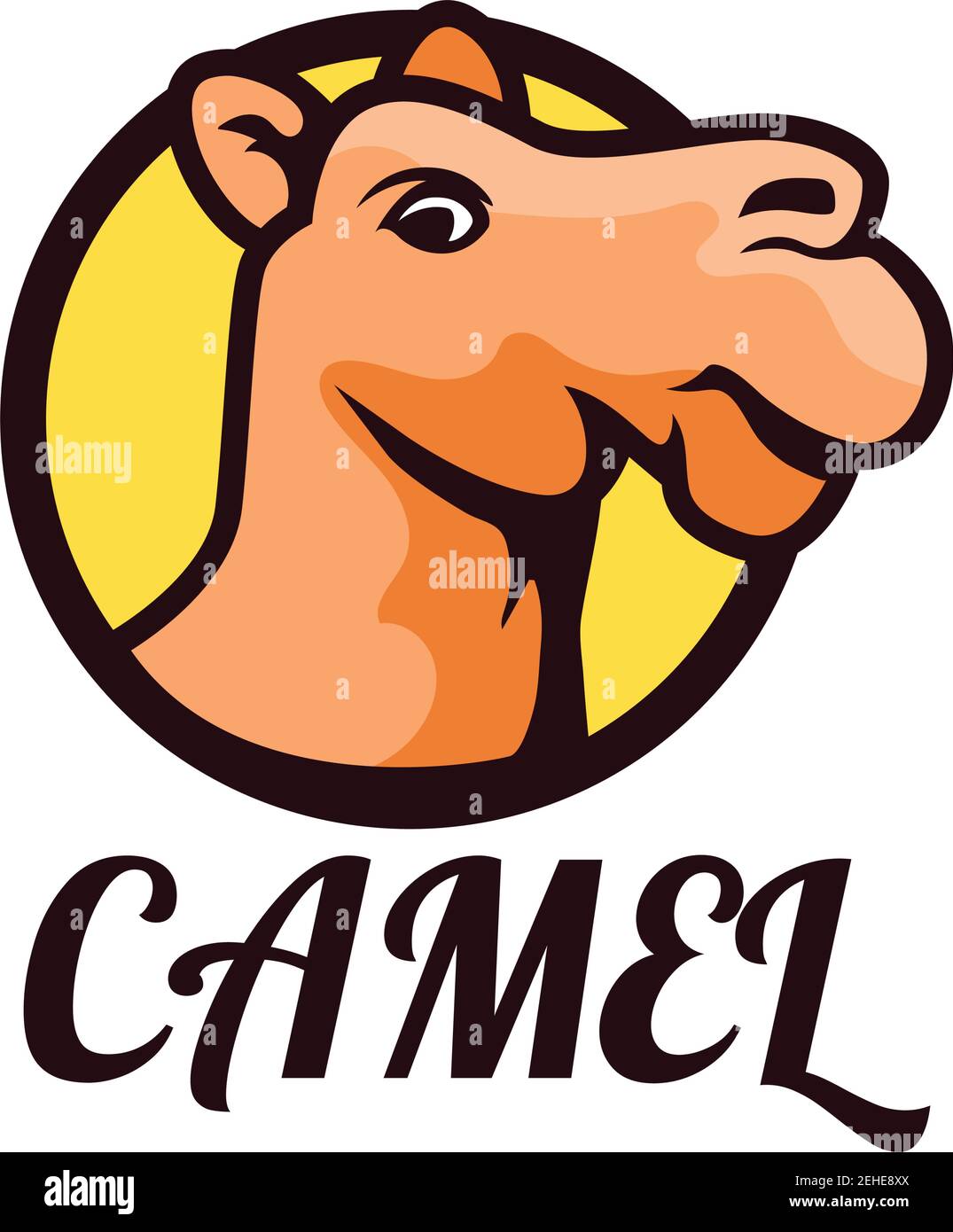 camel logo isolated on white background. vector illustration Stock ...