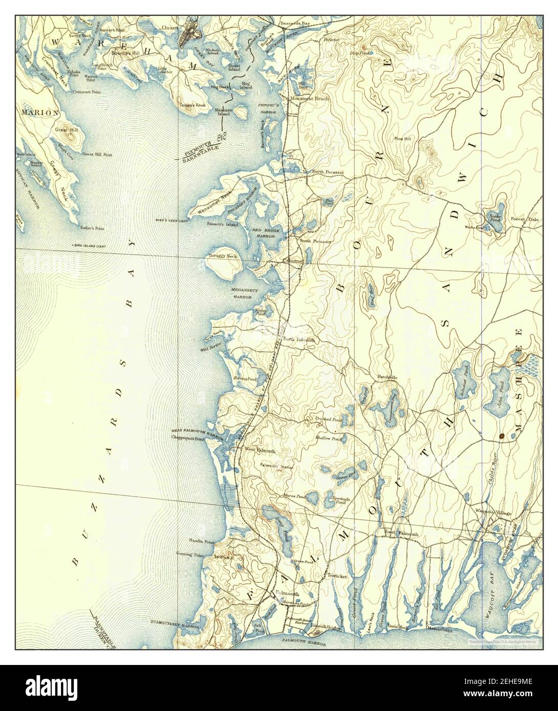 Map of falmouth massachusetts hi-res stock photography and images - Alamy