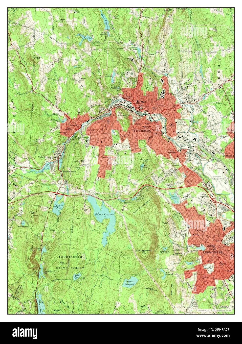 Map of fitchburg hi-res stock photography and images - Alamy