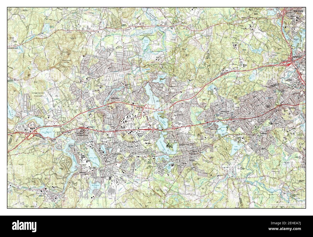 Framingham, Massachusetts, map 1987, 1:25000, United States of America ...