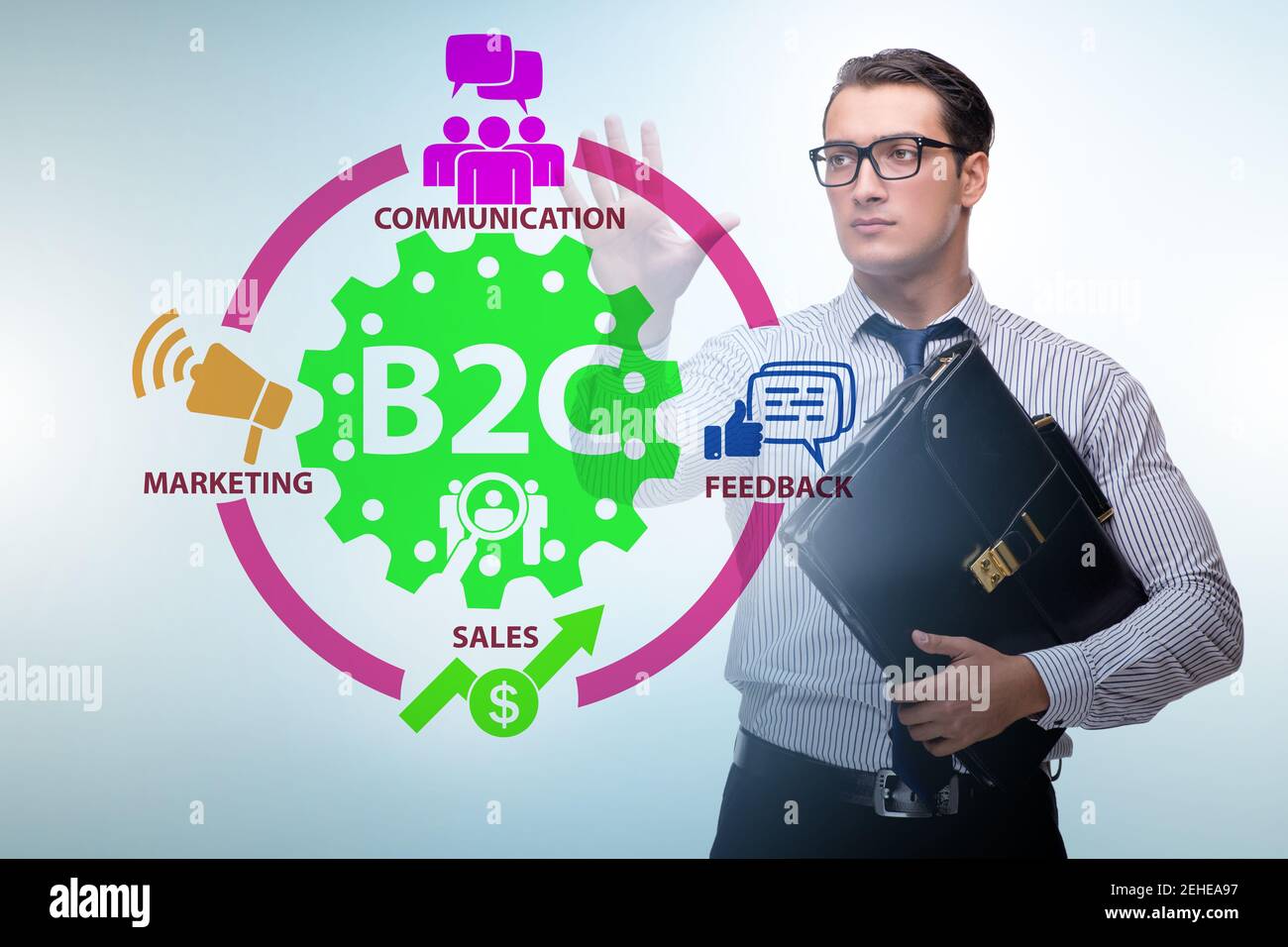 Business to customer concept with the business people Stock Photo - Alamy